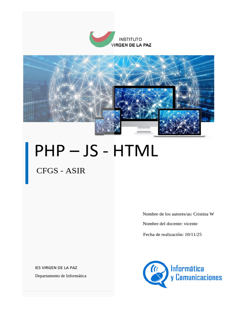 JS HTML PHP Gonzalez Cristina Weijie | PDF | Redes | Internet y web