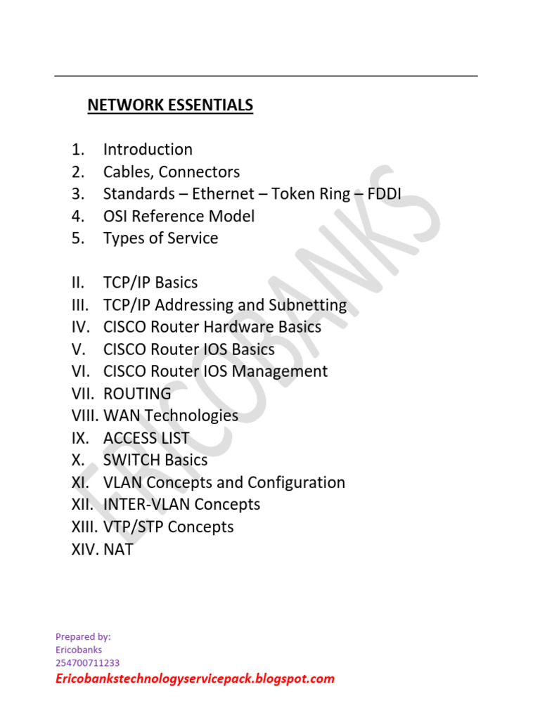 Course CCNA Notes Part 1 | PDF | Computer Network | Network Topology