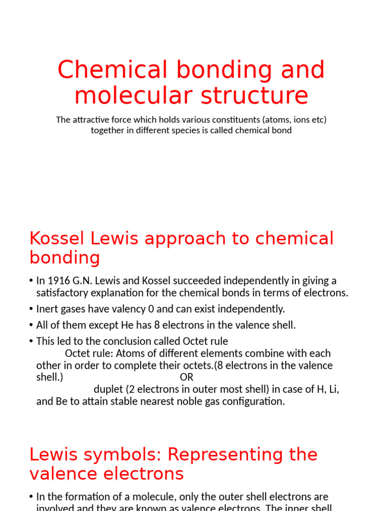 Understanding Chemical Bonding Basics | PDF | Molecular Orbital ...