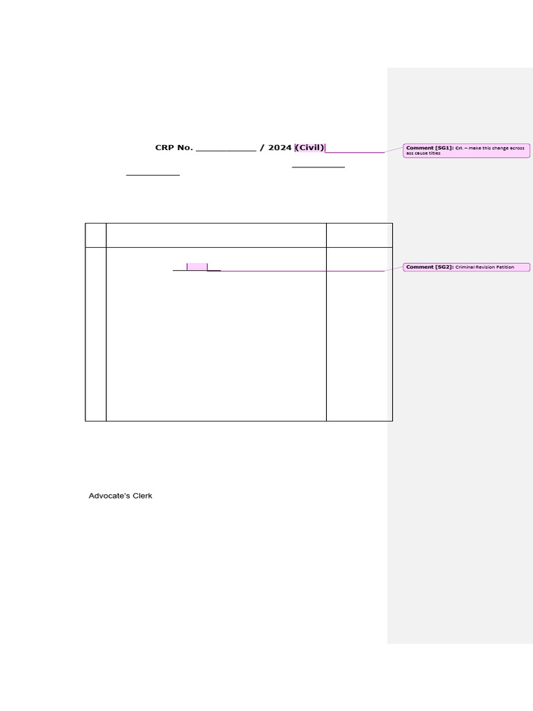 Assignment 15 (P) - Criminal Memo of Revision - HC s397 and 401 CRPC ...