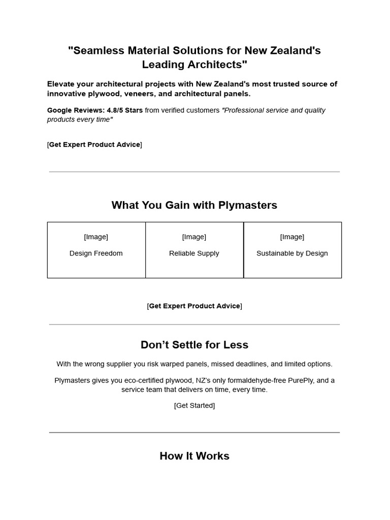 Plymasters Landing Page | PDF