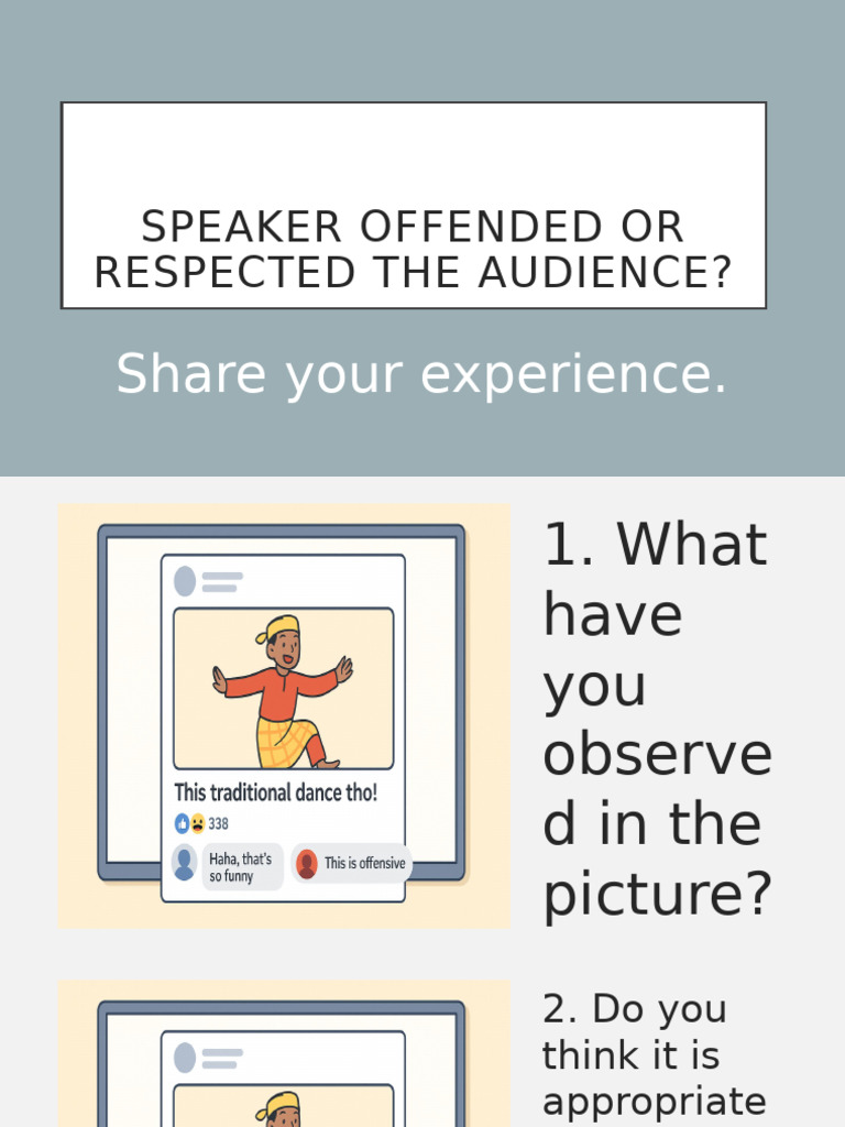 COT Cultural Awareness and Sensitivity in Speech Communication | PDF ...
