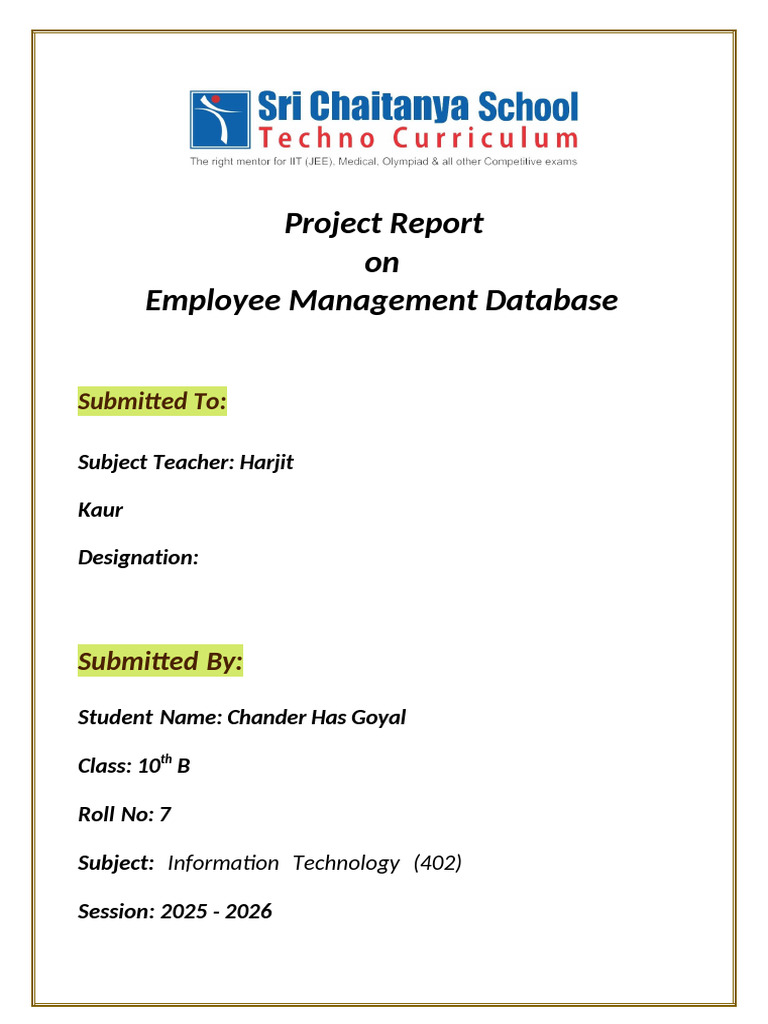 Chander Has Project File | PDF | Databases | Information Retrieval