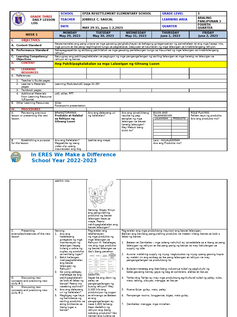 Ap DLL Q4 Week 5 | PDF
