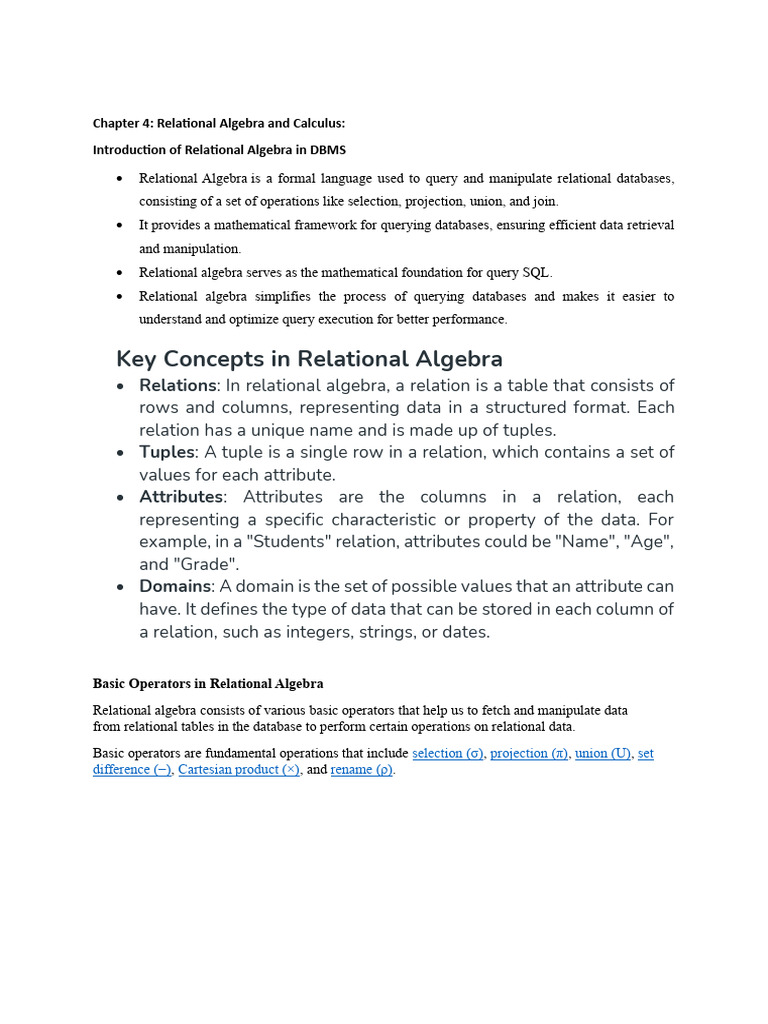 DBMS Unit 2 | PDF | Relational Model | Databases