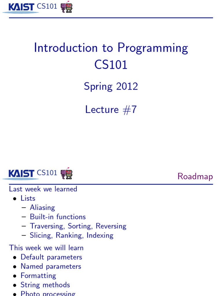 Lecture7 Note | PDF | Parameter (Computer Programming) | String ...