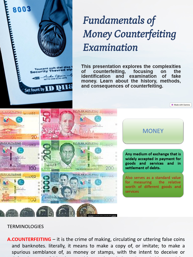 Money Counterfeiting Examination Guide | PDF | Currency | Foreign ...