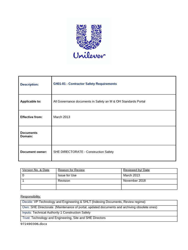 G401-01 Contractor Safety Requirements | PDF | Crane (Machine) | Ladder