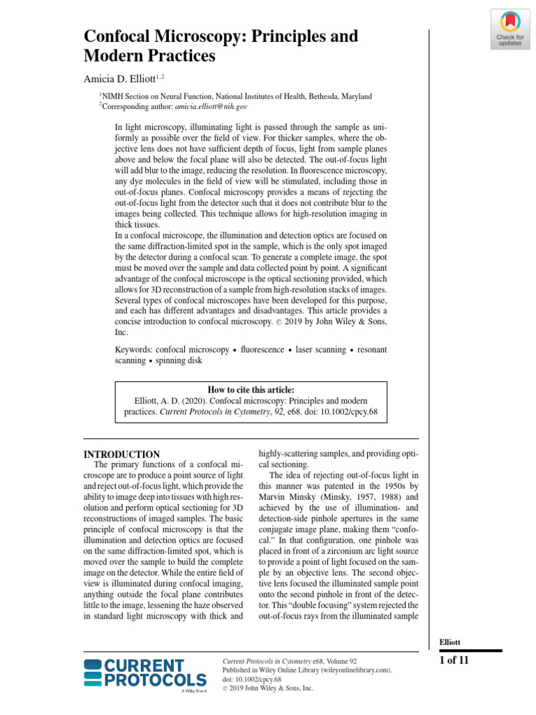 confocal microscopy | PDF | Confocal Microscopy | Microscopy