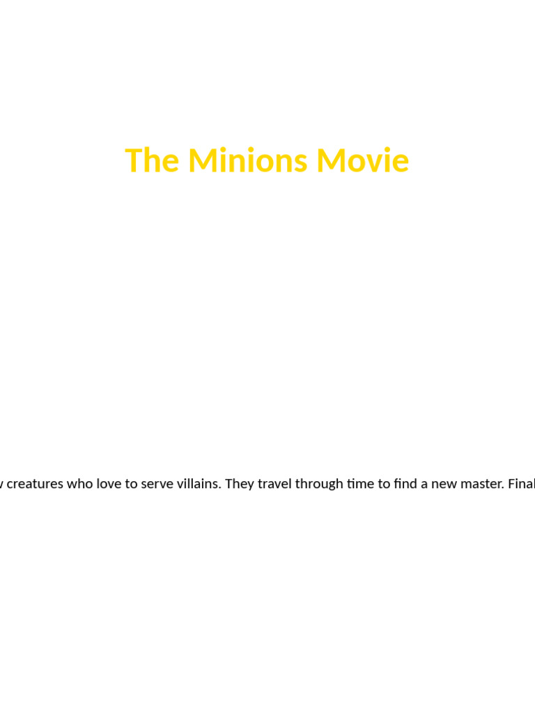 Minions Movie Designed A2 | PDF