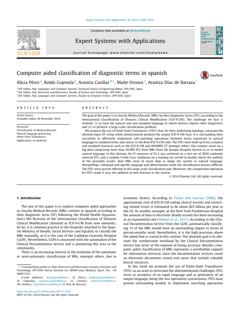 Computer Aided Classification of Diagnostic Te 2015 Expert Systems With ...