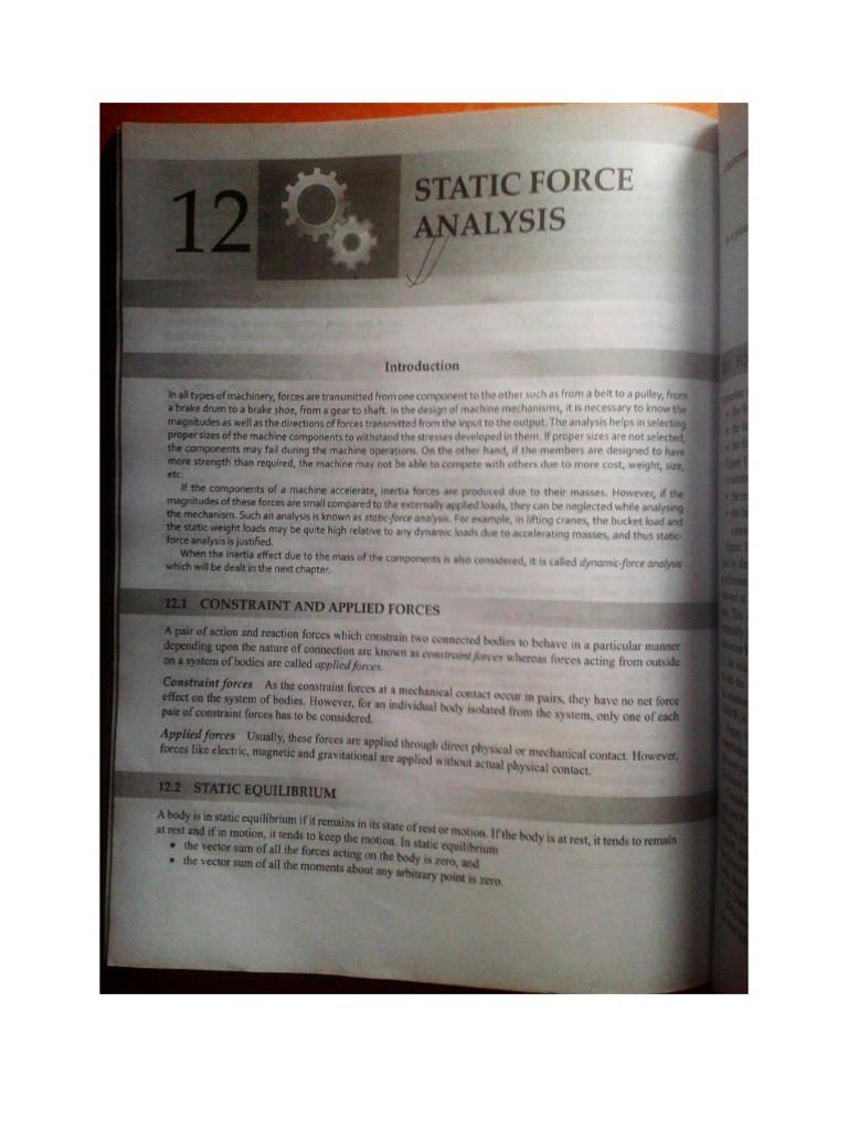 Static Force Analysis | PDF