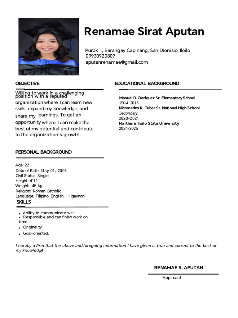 Resume Rena Mae | PDF
