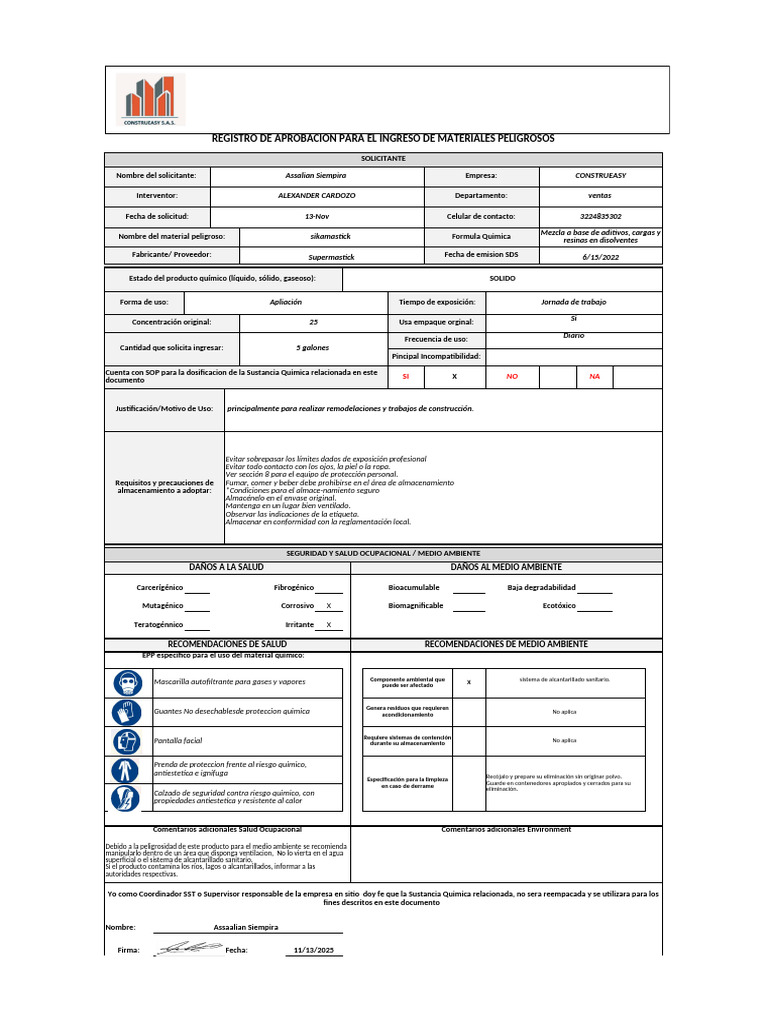 Hazman Supermastik | PDF | Seguridad y salud ocupacional | Mercancías ...