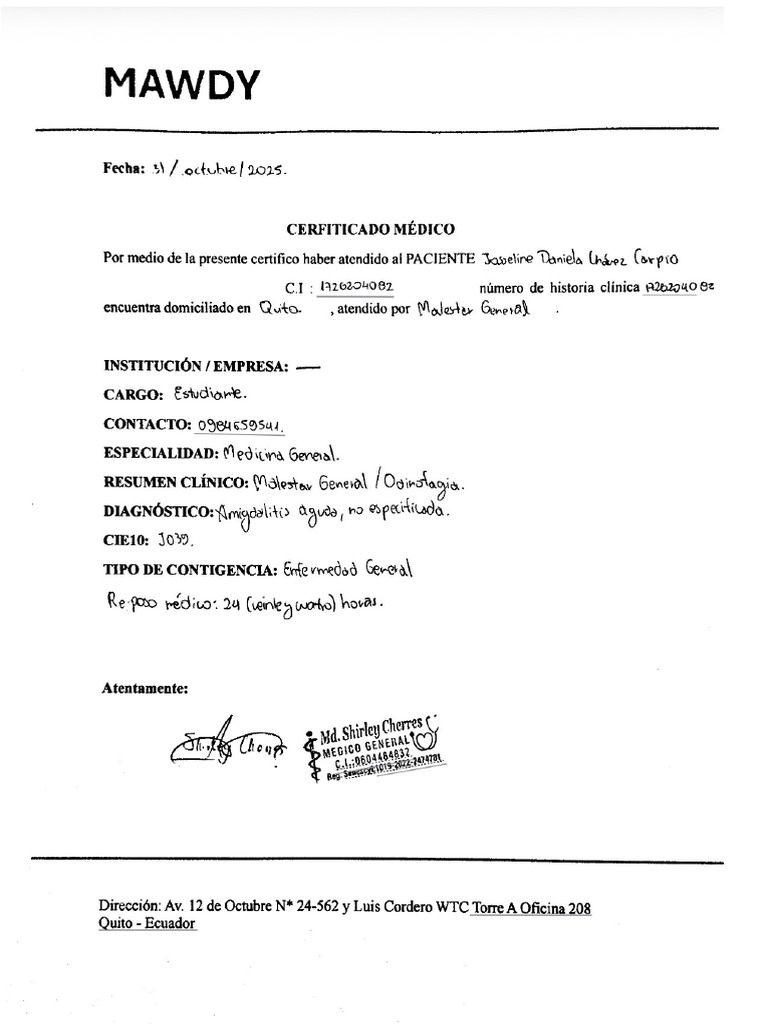 Certificado Daniela Chávez | PDF