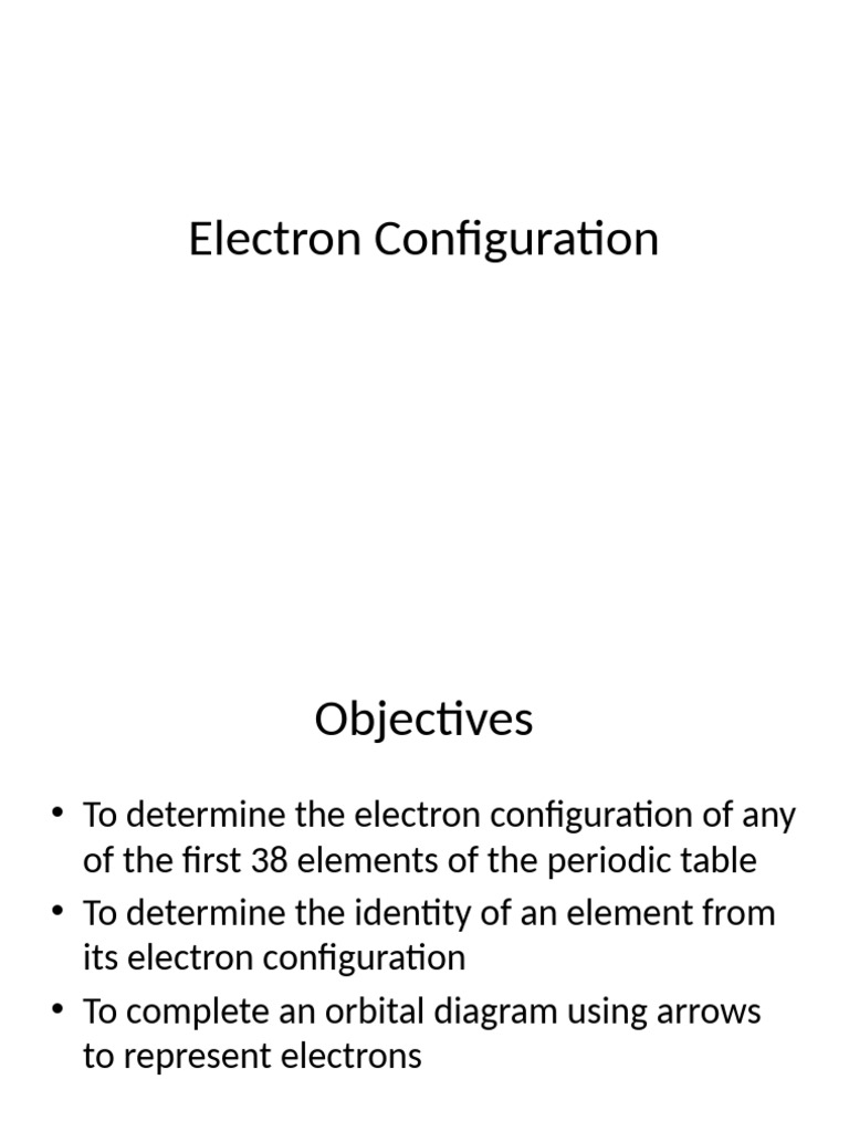 Lect.3 Electron Configuration | PDF | Atomic Orbital | Electron Configuration
