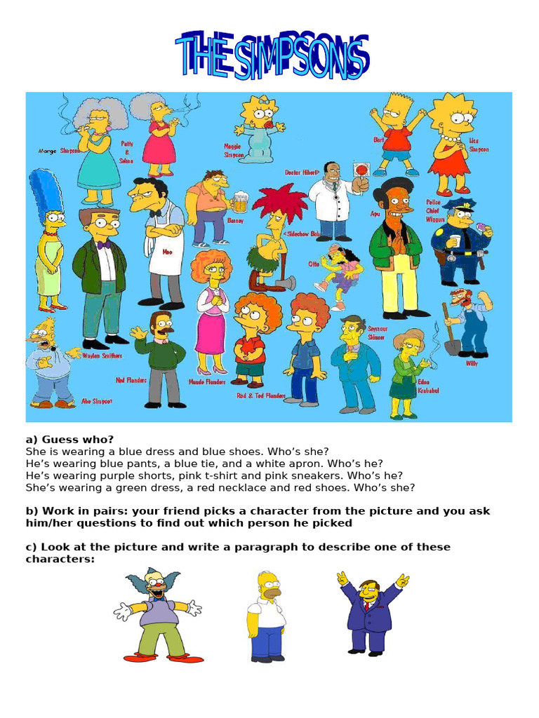 Descriptions Worksheets | PDF