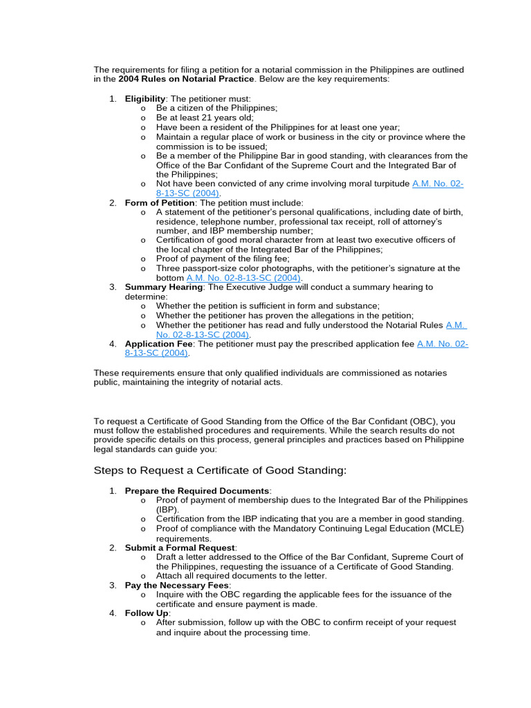 Notarial Commission Requirements in PH | PDF | Justice | Crime & Violence