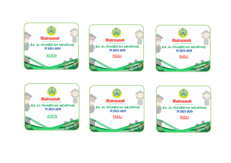 Label Piala Wisuda RA | PDF
