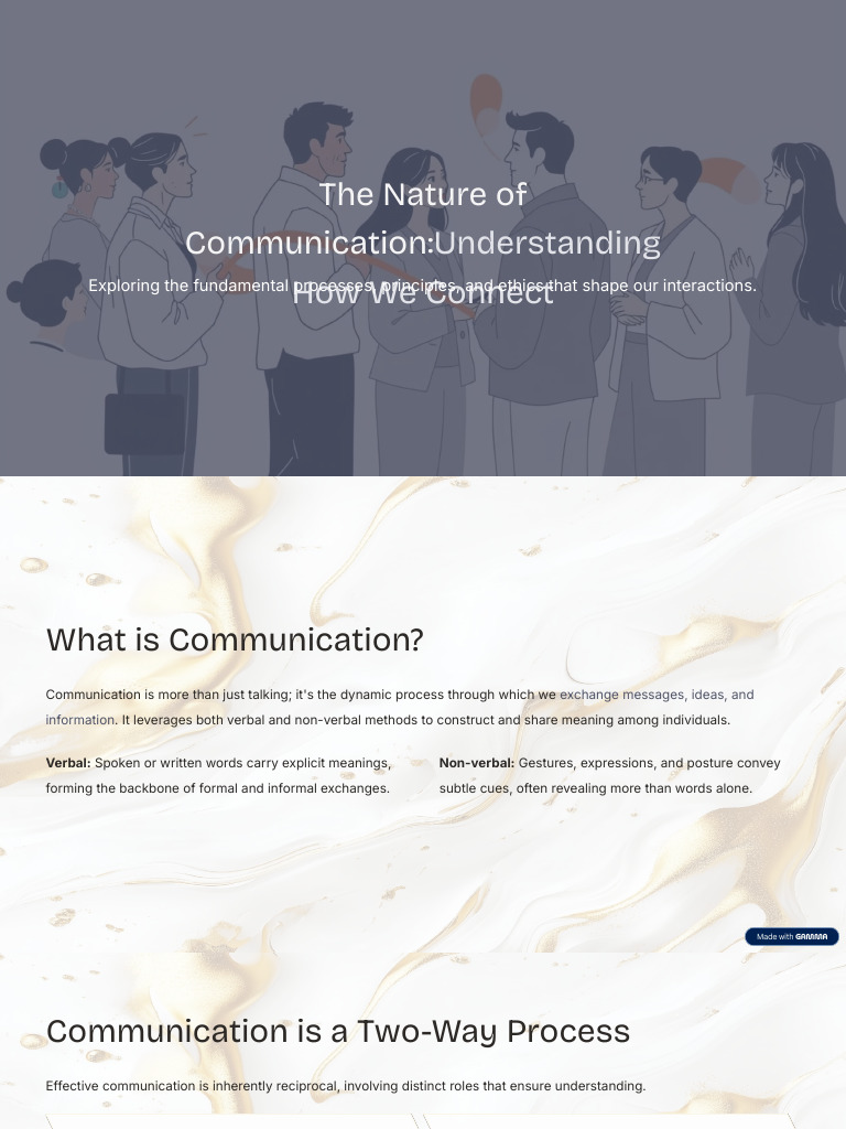 Understanding Communication Dynamics | PDF | Communication | Nonverbal ...