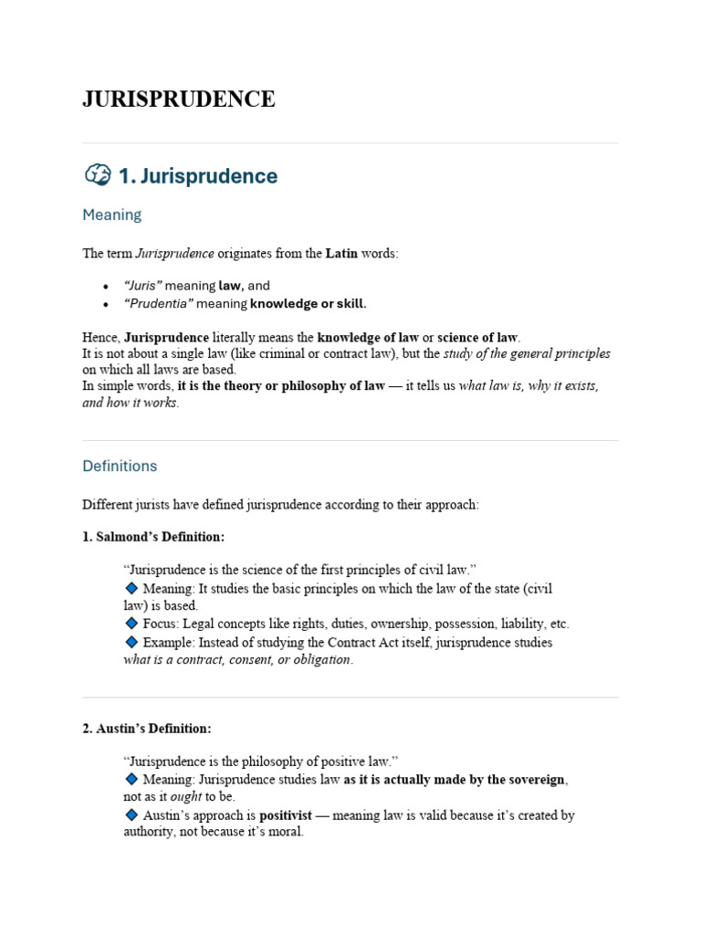 Jurisprudence Till Mids | PDF | Jurisprudence | Natural Law