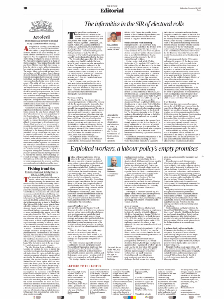 The Hindu Editorial HD 12 11 2025 | PDF