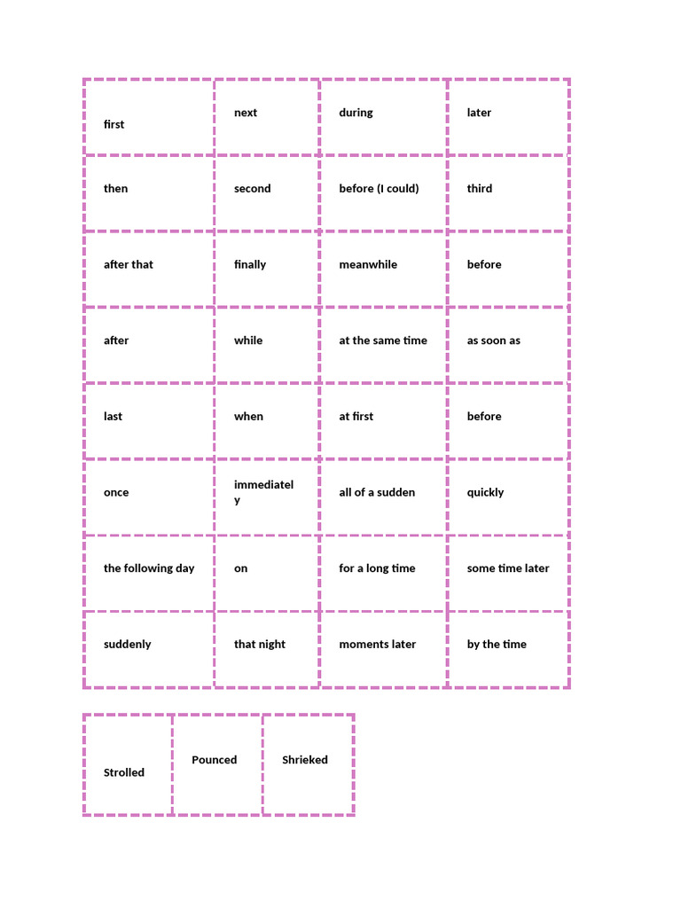 Transition and Vivid Verbs | PDF