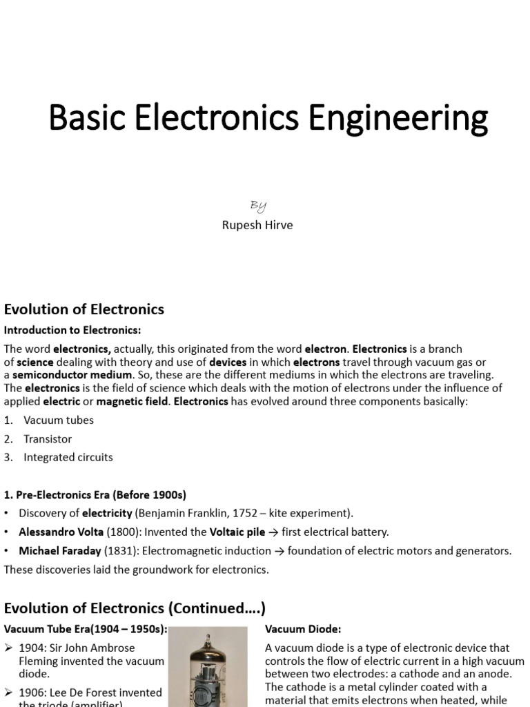 Evolution of Electronics | PDF | Amplifier | Passivity (Engineering)