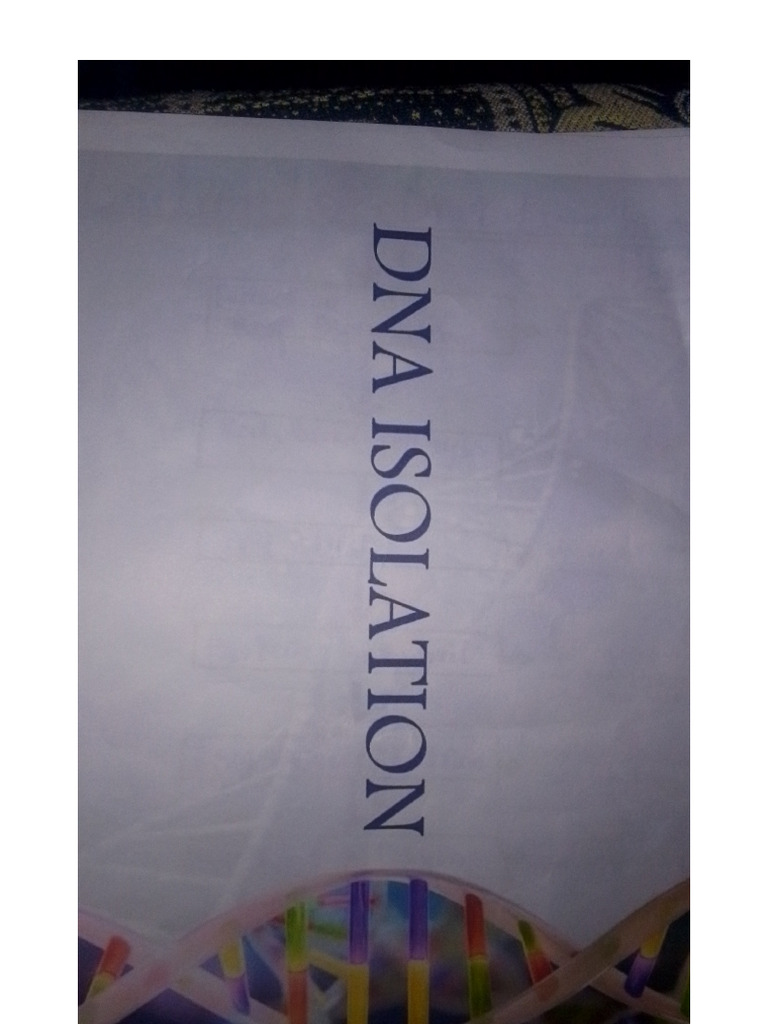 Isolation of DNA | PDF