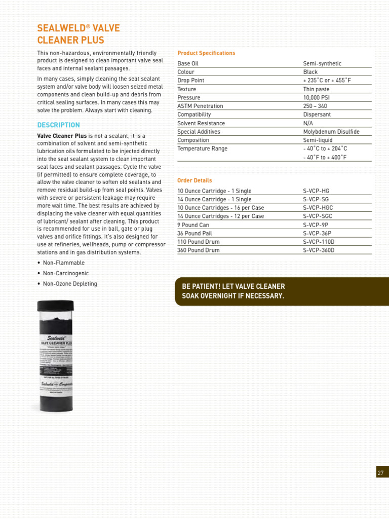 Valve Cleaner - S-VCP-9 | PDF | Valve | Mechanical Engineering