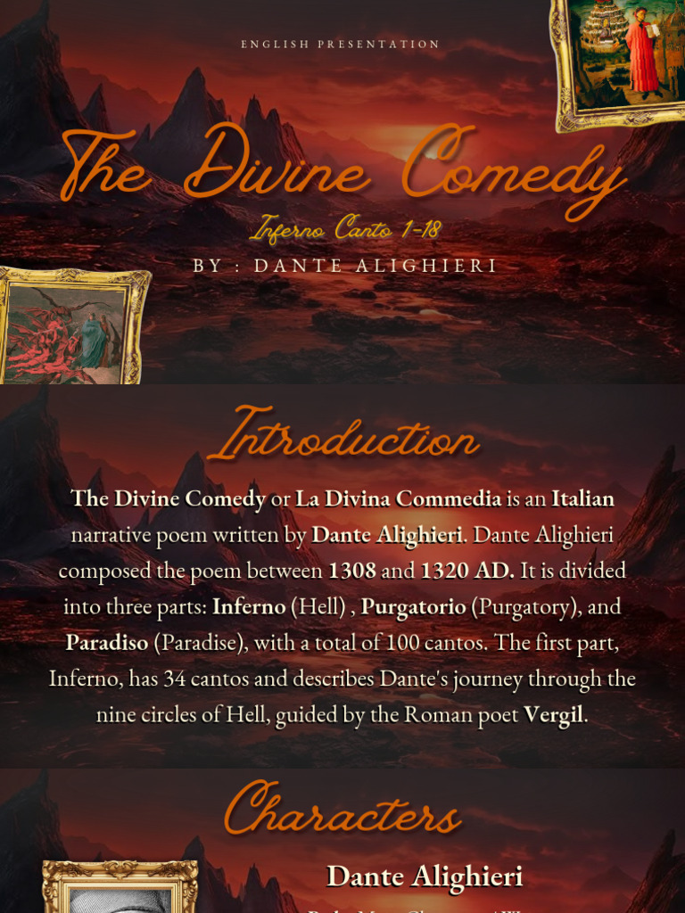 Divine Comedy Inferno Canto 1-18 | PDF | Divine Comedy | Inferno (Dante)