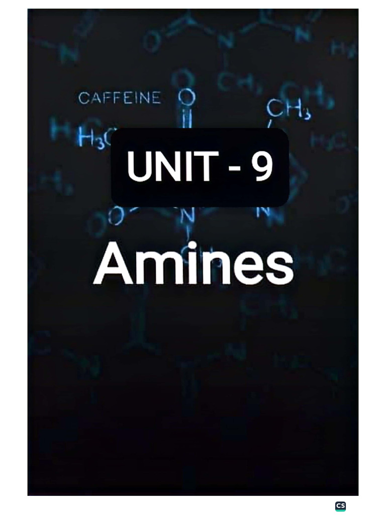12chem Unit-09 Amines | PDF