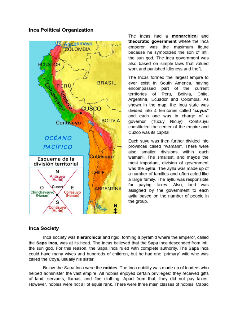 Ayllu: Inca Family Land Assignments | PDF | Inca Empire | Indigenous ...