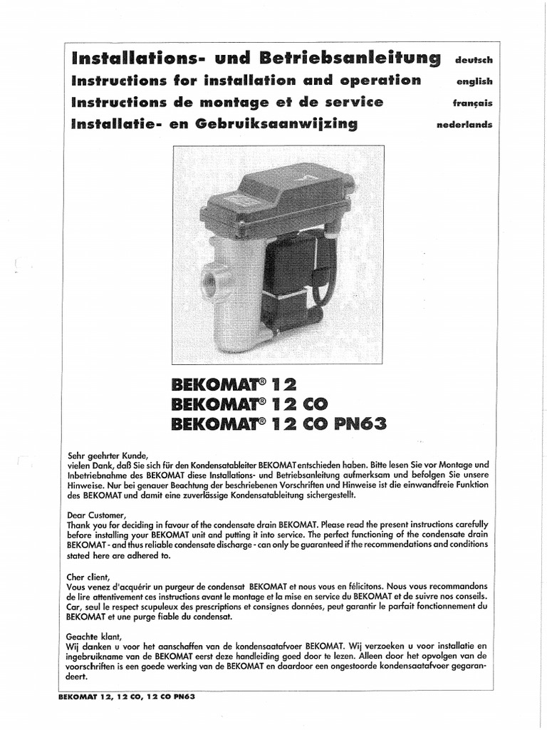 Bekomat 12 - 532 | PDF
