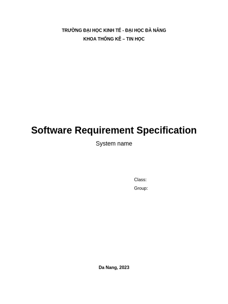 SRS Template v2.0 | PDF