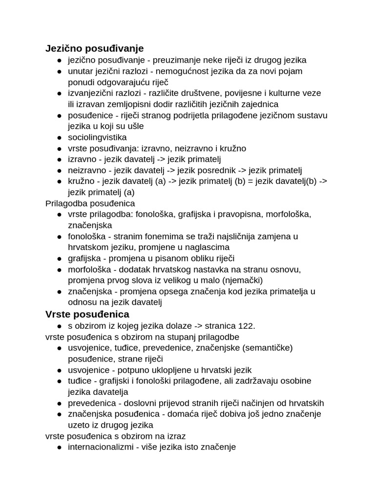 Hrvatski - Jezično Posuđivanje, Imena I Frazemi | PDF
