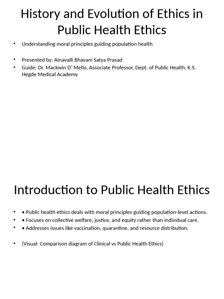 Evolution of Public Health Ethics | PDF | Justice | Crime & Violence