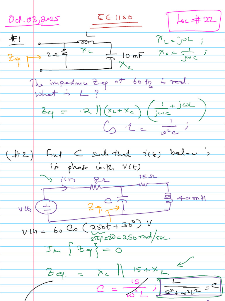 Lec_22_to_Lec_24_—_Oct_08-2025 2 2 | PDF | Electromagnetism | Electricity