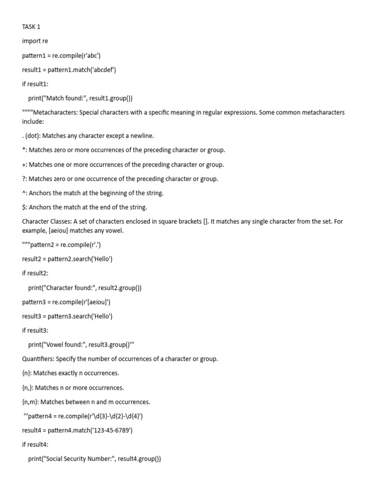 NLP Lab Tasks 1 - 7 | PDF | Linguistics