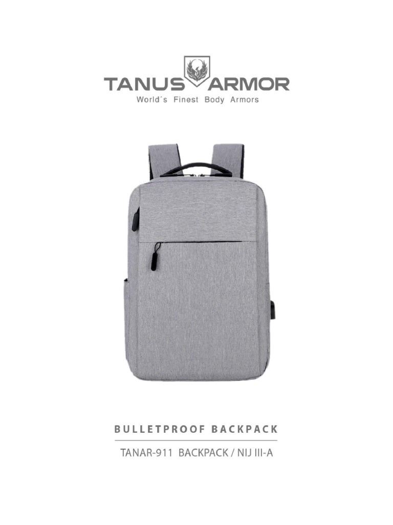 Brochure - Tanar Armored Backpack | PDF