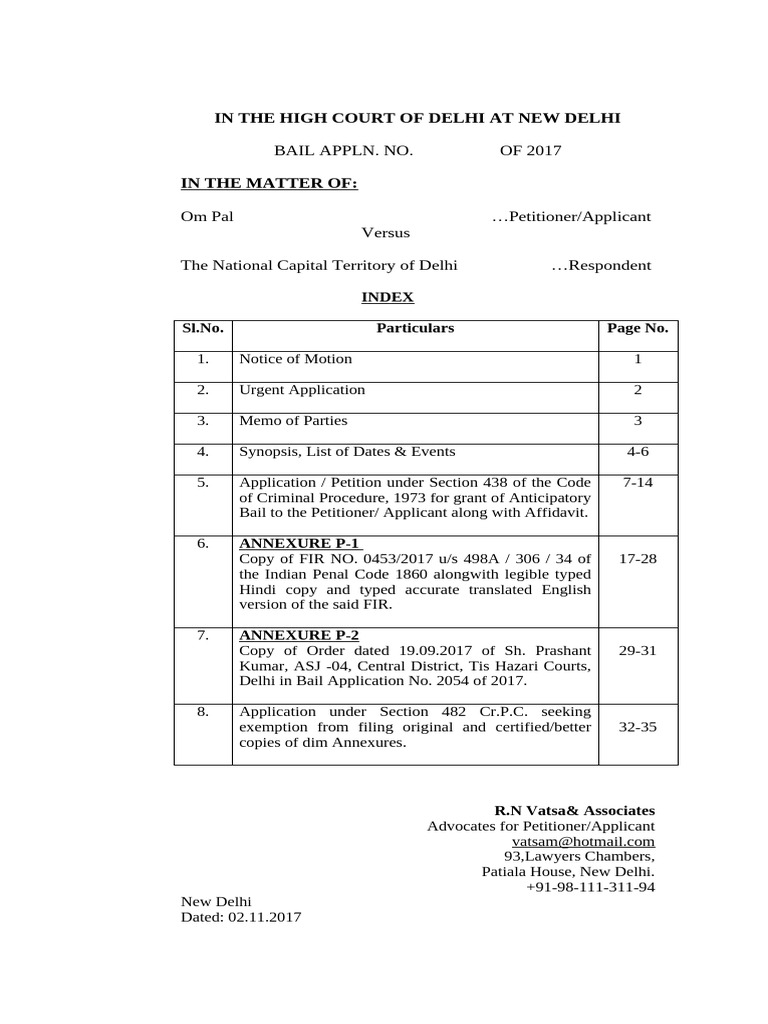 OM PAL Anticipatory Bail | PDF | Affidavit | Bail