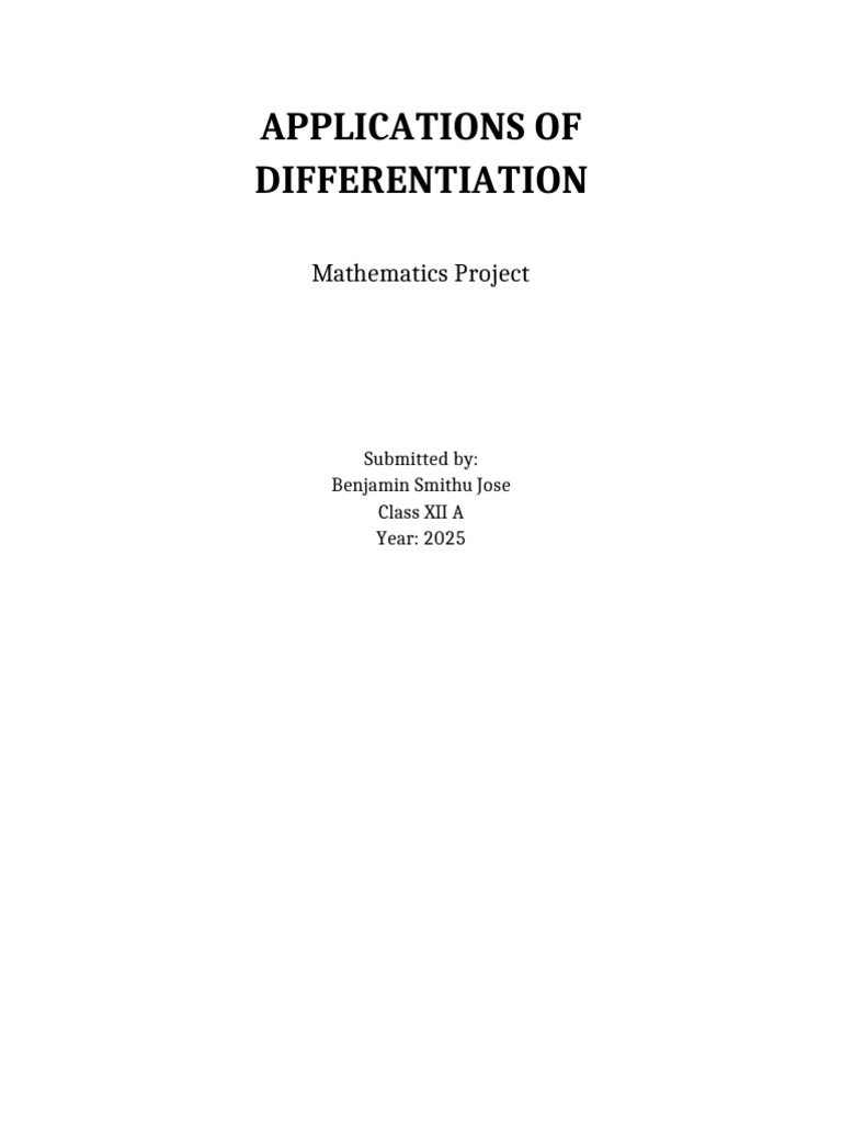 Applications of Differentiation Final | PDF | Derivative | Profit ...