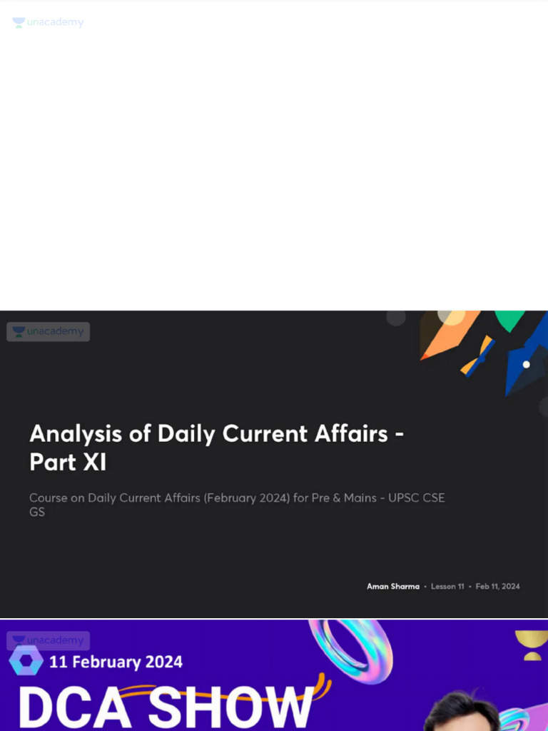 Analysis of Daily Current Affairs Part XI With Anno | PDF