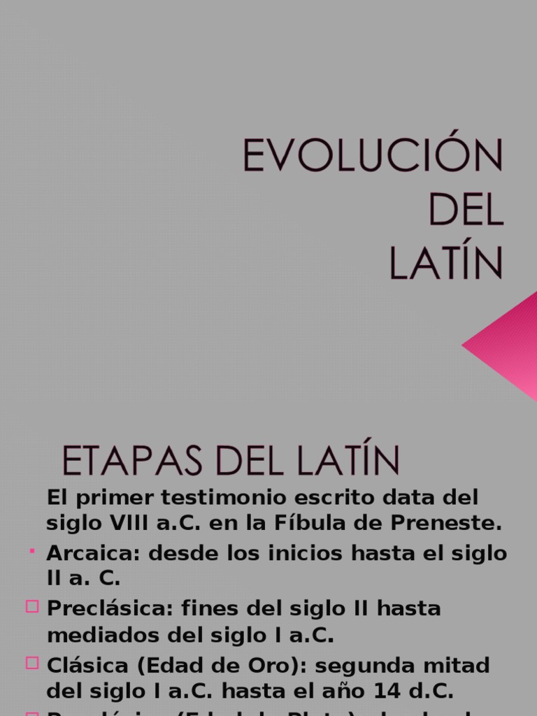 Evolución Del Latín | PDF | latín | Fonología