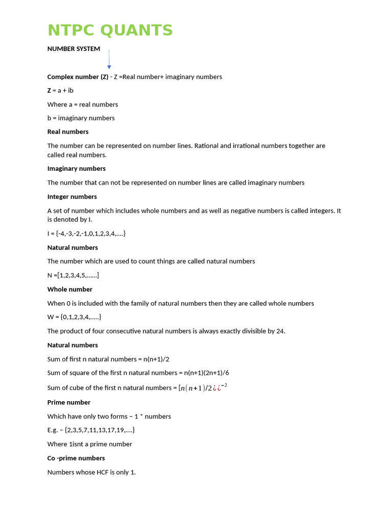 Understanding Number Systems in Mathematics | PDF