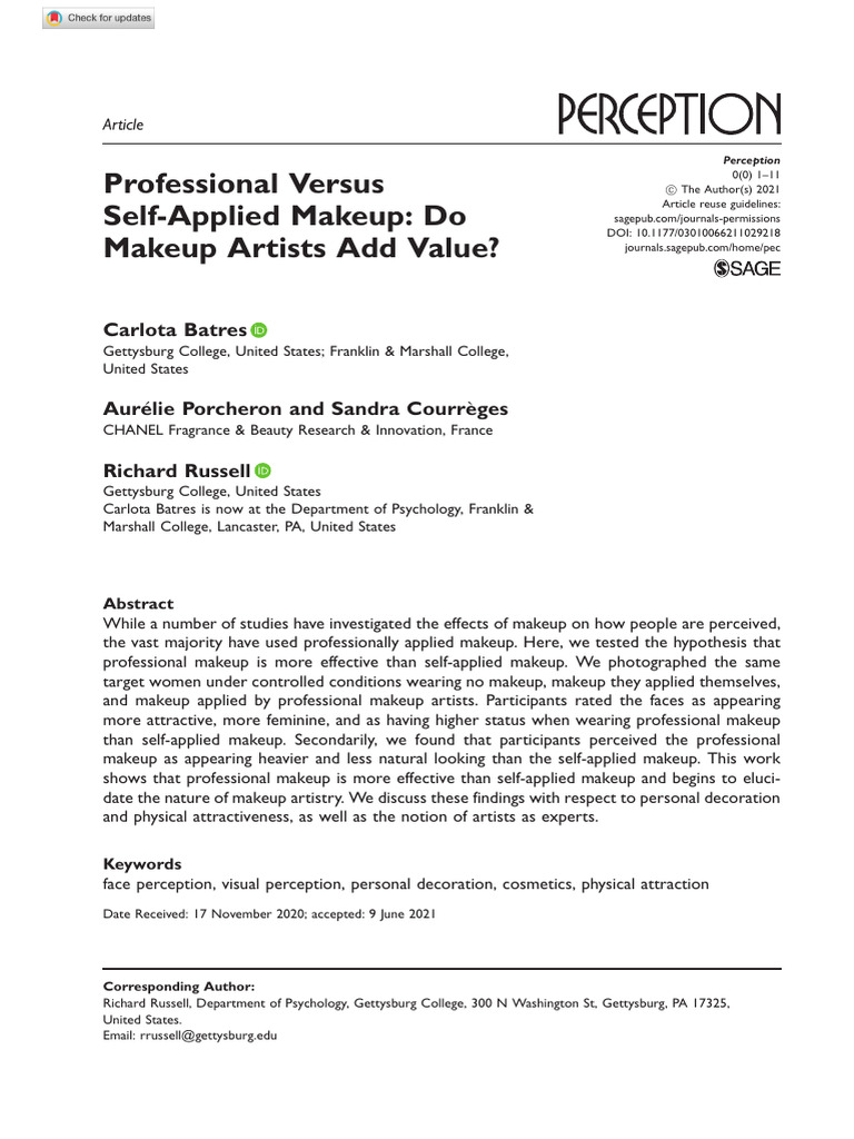 Professional Versus Self-Applied Makeup Do Makeup | PDF | Cosmetics ...