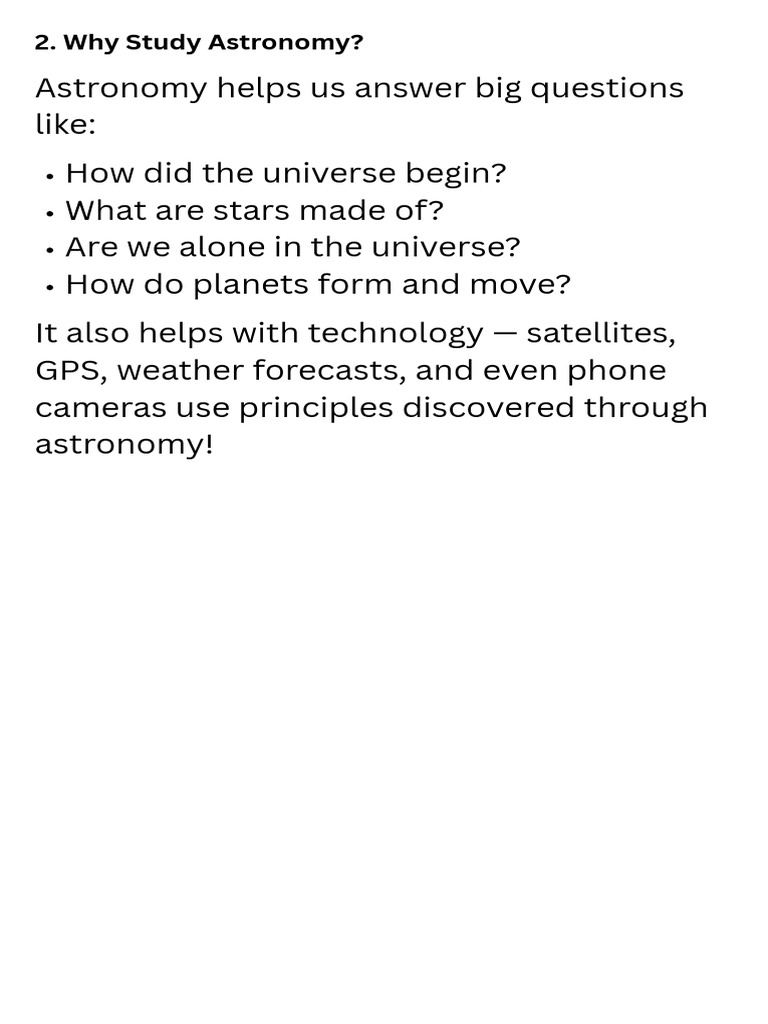 Why Astronomy | PDF
