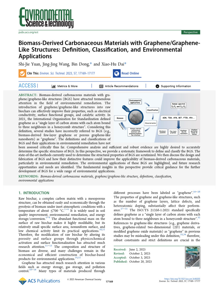 Biomass Derived Carbonaceous Materials With Graphene Graphene Like ...