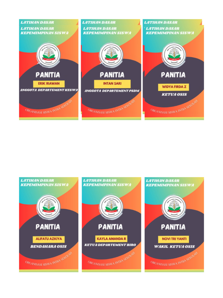 Name Tag Panitia LDKS | PDF