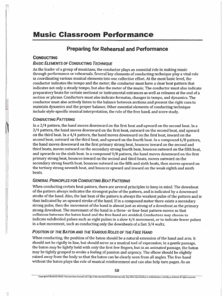 TExES Study Material - Music Classroom Performance Pt. 1 | PDF